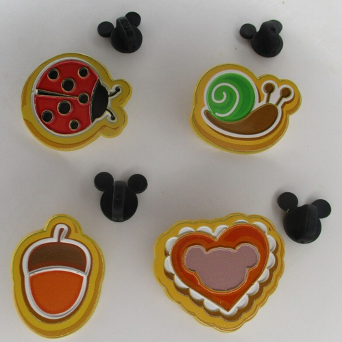 Disney Duffy Cookie Pin Set Ladybug Snail Acorn Heart Lot 4 Pins | eBay
