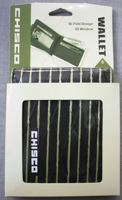 Chisco Chums Black W Yellow Stripe Sailcloth Bi-fold Wallet With ID ...