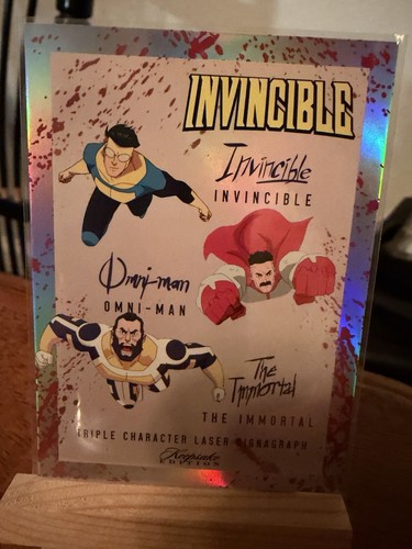 Invincible Keepsake Blood Splatter Triple Laser Signagrapged 418 | eBay