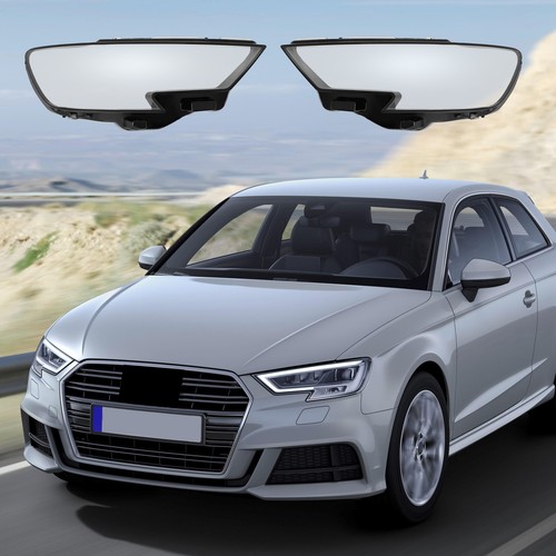 Left + Right Side Headlight Lens Clear Cover Shell For 2017-2019 Audi ...