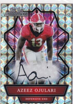 2021 Wild Card Alumination Azeez Ojulari AUTOGRAPH #76/99 HOLO LUX NY ...