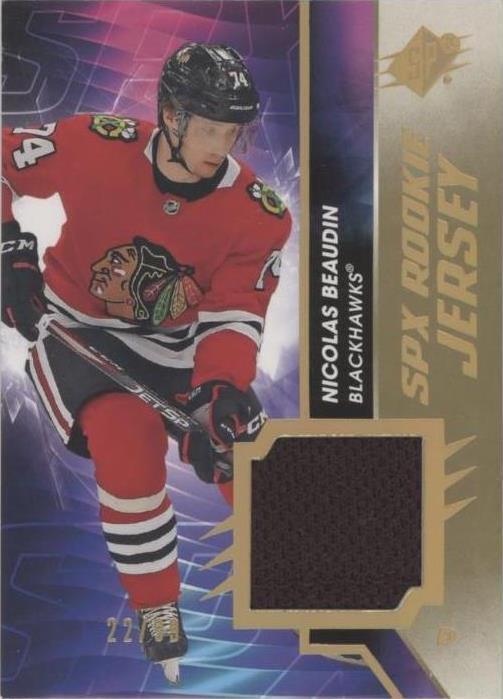 2020-21 SPx - Rookie Jersey Nicolas Beaudin #RJ-NB Gold Spectrum /99 ...