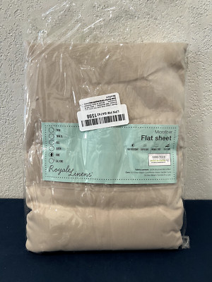 Royale Linens Microfiber Beige-Color Flat Sheet Set (King Size) | eBay