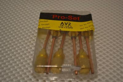 ONE NEW LOT OF 6 PRO-SET AV2 CPS ACCESS FITTINGS 1/8" O.D. X 1/16" I. D ...