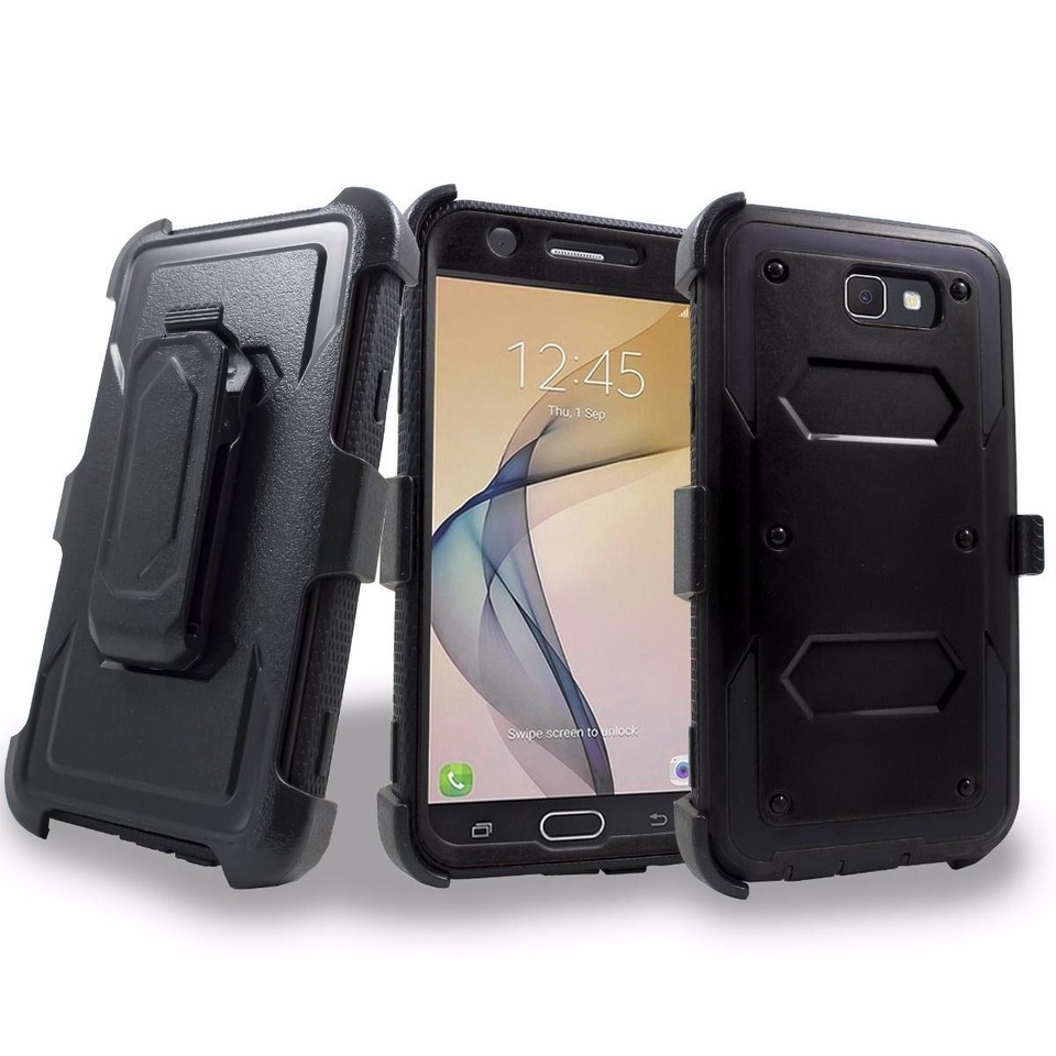 For Samsung J7 Perx, J7 V, J7 2017, J7 Sky Pro Holster Case +Screen ...