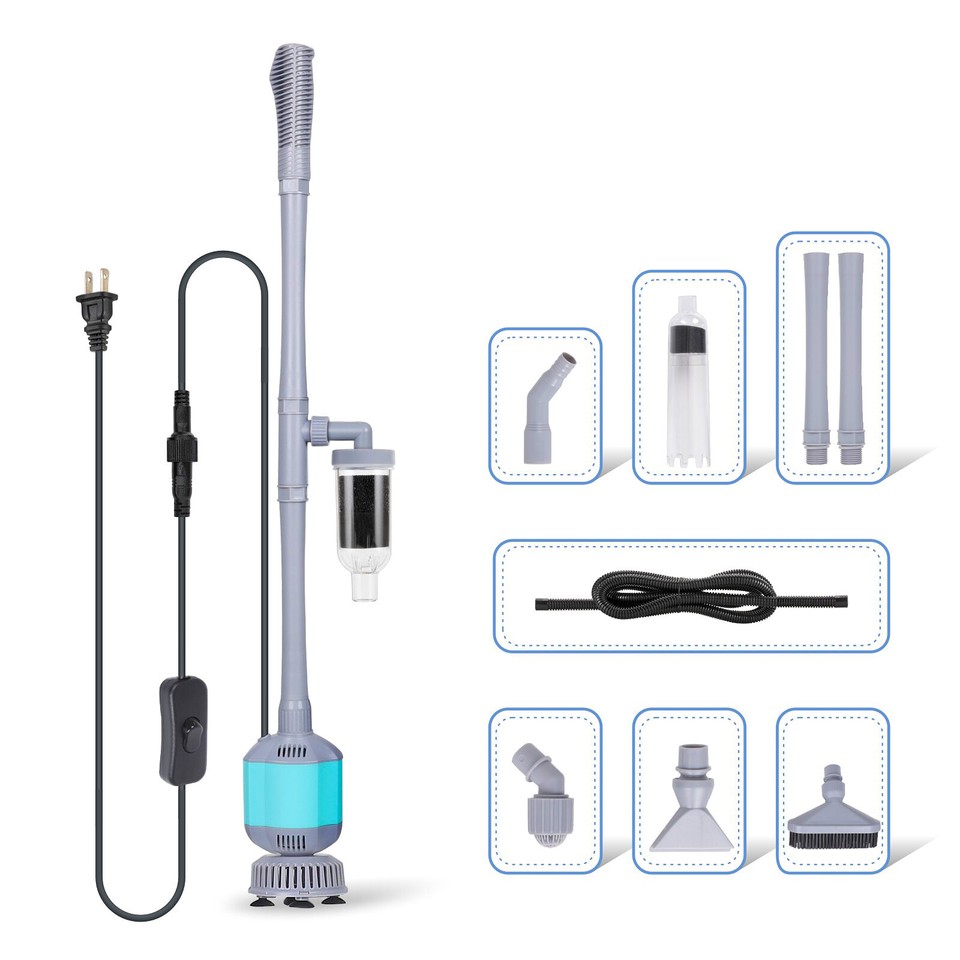 hygger Aquarium Gravel Cleaner Electric Automatic Vacuum Water Sand ...