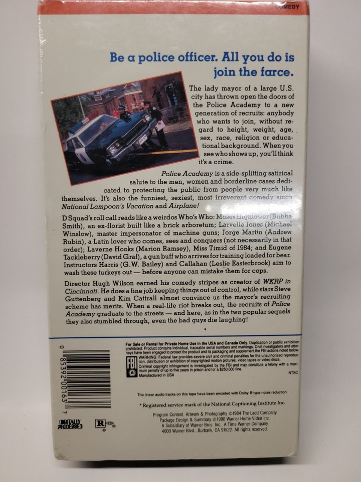 Police Academy (VHS 1984, 1990) 85392001637| eBay