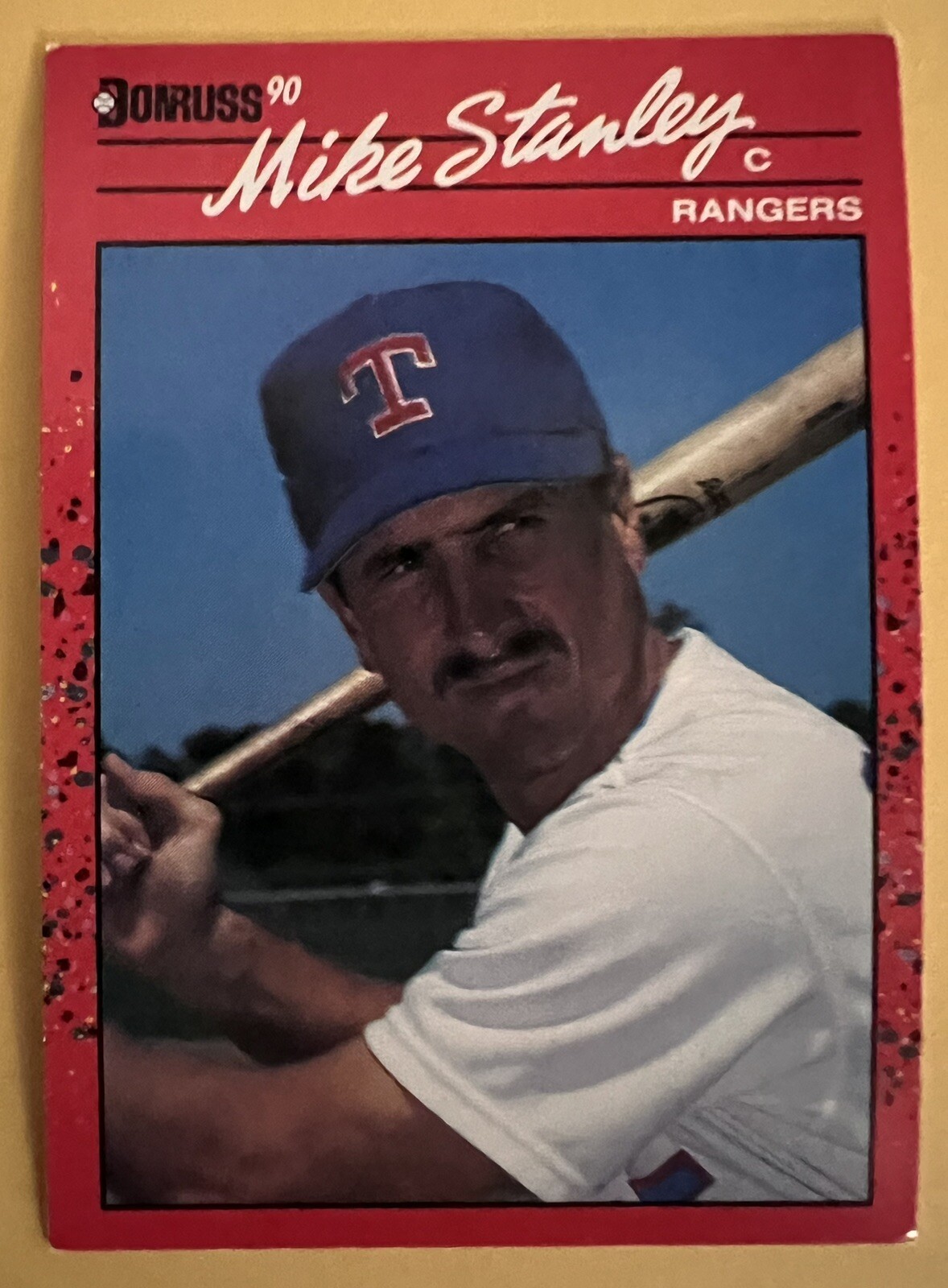 1990 Donruss Mike Stanley Texas Rangers #579 No dot card | eBay