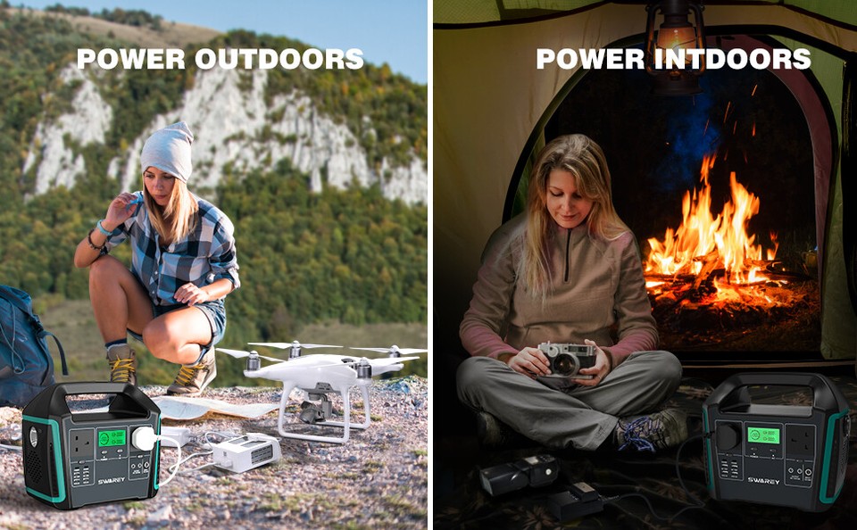 SWAREY Portable Power Station 1000W 725.76Wh Solar Power Generator ...