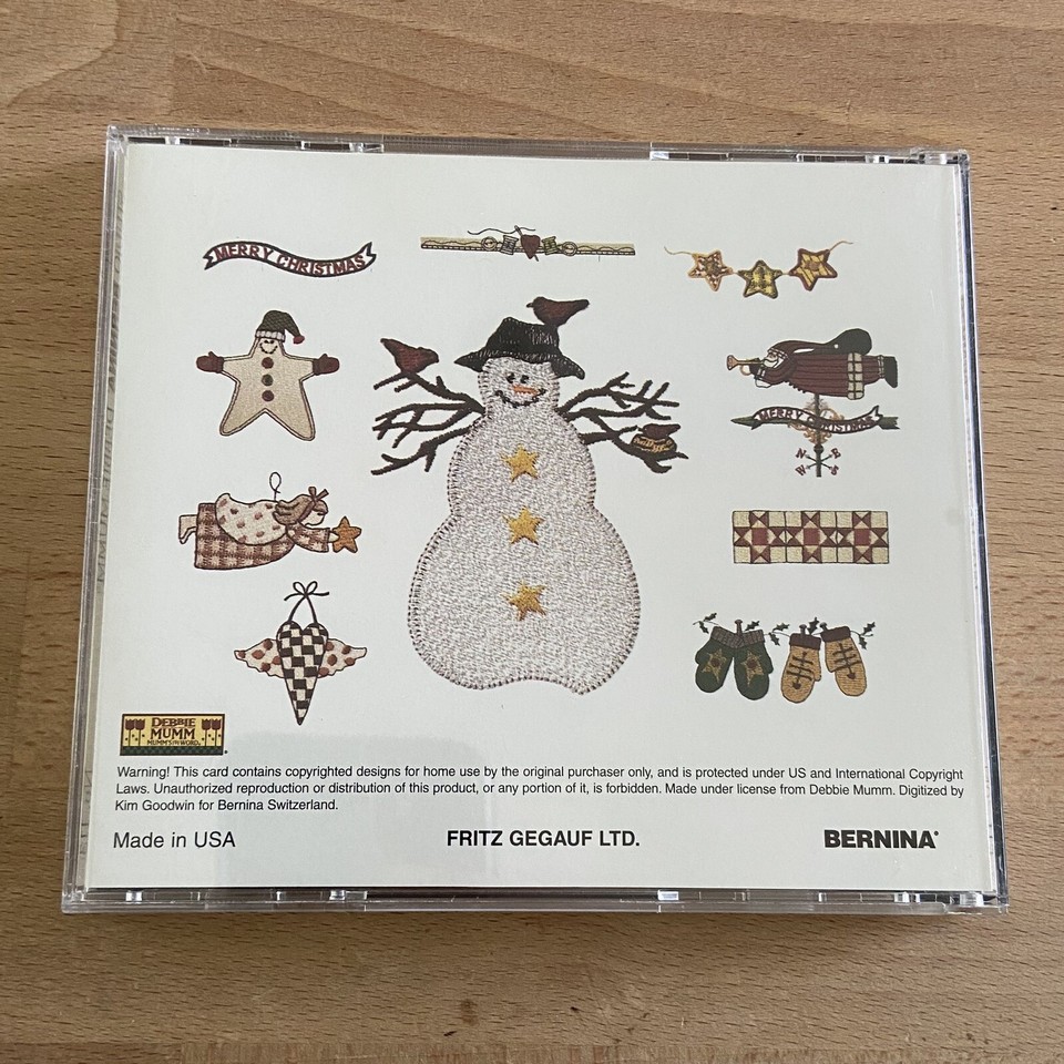 Studio Bernina Debbie Mumm Collection Embroidery Card No 113 Christmas ...