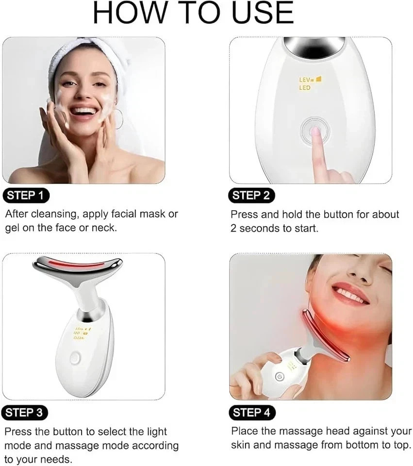 Lux Cove 7 in 1 Led Facial Sculptor, 7 Color & 3 Modes Led Facial face ...