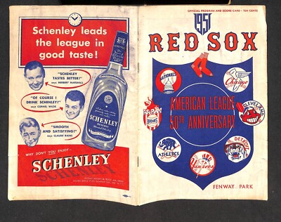 1951 DETROIT TIGERS @ BOSTON RED SOX SCORECARD, UNSCORED | eBay