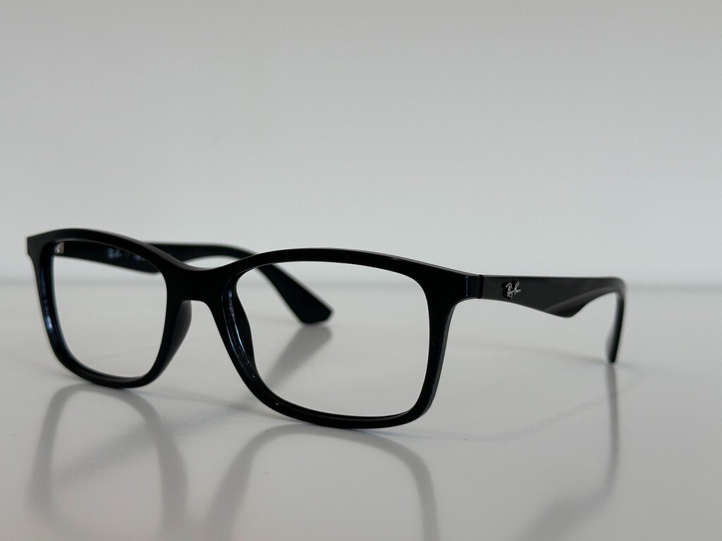 Ray Ban RB 7047 2000 Rectangle Black Eyeglasses Optical Frame 54-17-140 ...