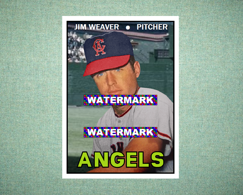 Jim Weaver California Angels 1967 Style Custom Baseball Art Card | eBay