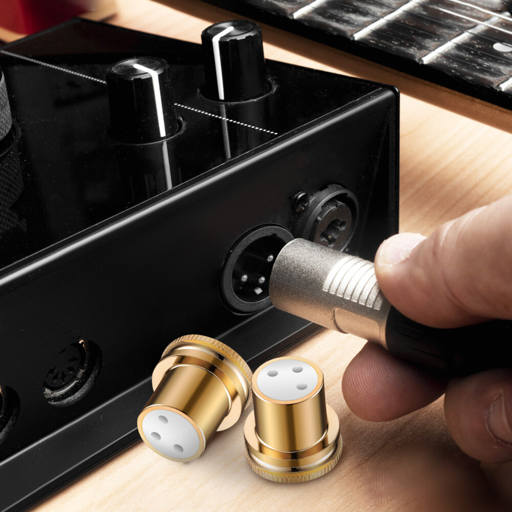 2 Pcs Balanced Head Protective Cap Pure Copper Xlr Caps For Connectors ...