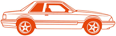 Fox Body Ford Mustang Side View Vinyl Decal Your Color Choice Sticker ...