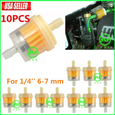 10pcs Universal Mini Small Engine Fram Plastic Inline Fuel Gas Filter 1 ...
