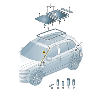 GENUINE VW VOLKSWAGEN SUNROOF DRAIN HOSE 5G0877228 | eBay UK