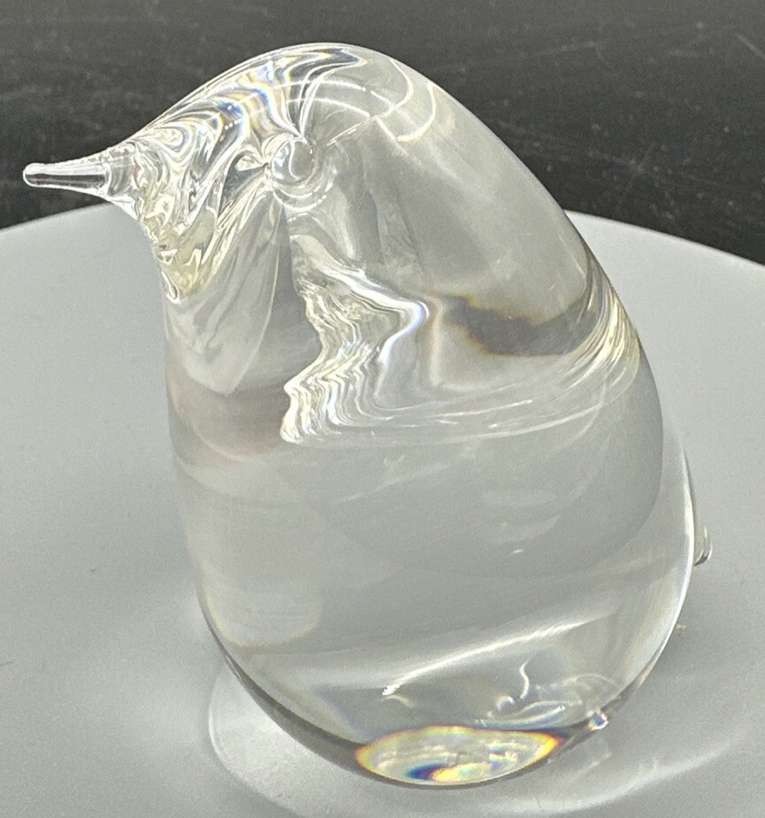 Steuben Glass Crystal 3" Sparrow Paperweight Art Signed Figurine Bird ...