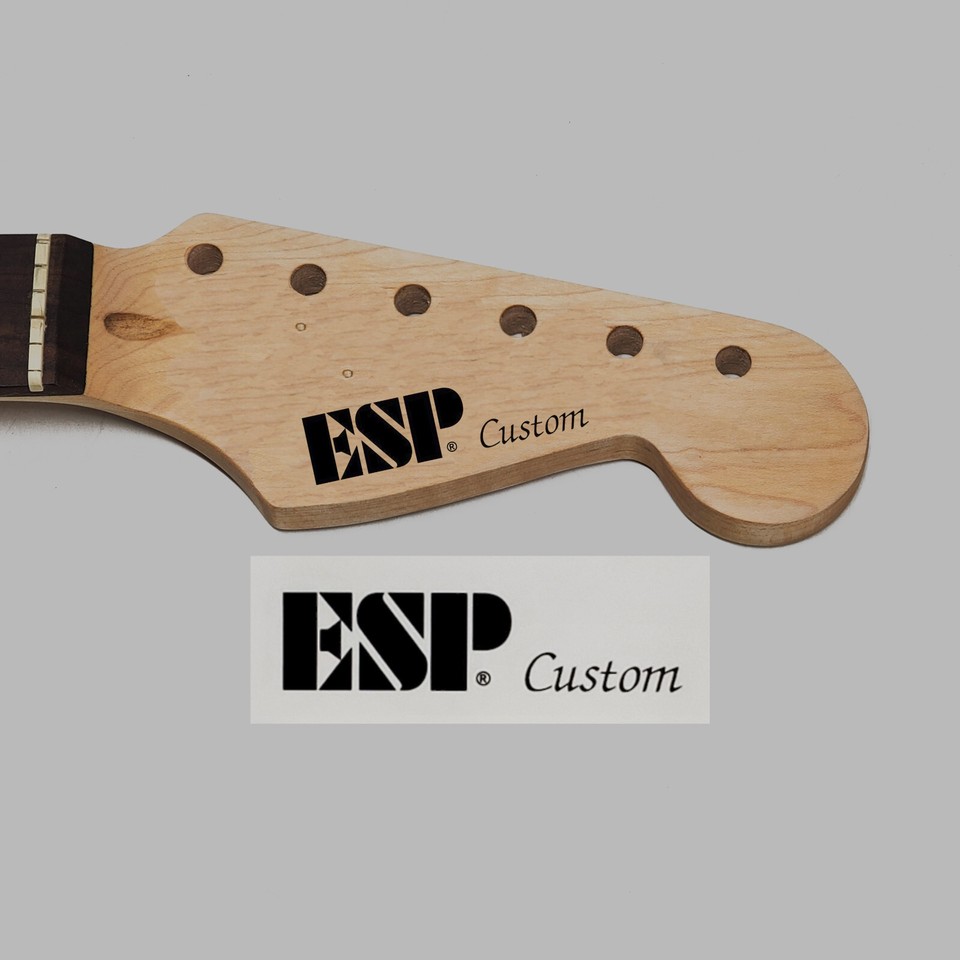 ESP Custom Waterslide Guitar Neck Headstock Decals (Set of 2) | eBay