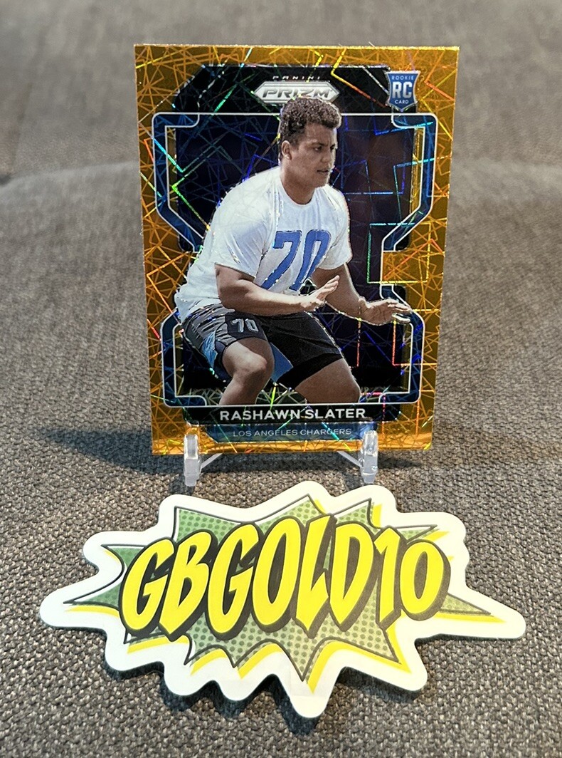 RASHAWN SLATER 2021 Panini Prizm Orange Lazer Prizm Rookie Card RC #431 ...