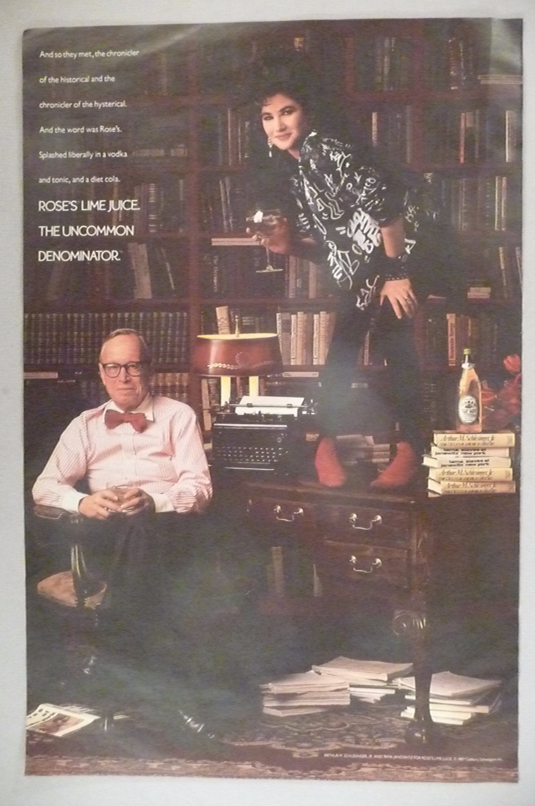 Tama Janowitz for Rose's Lime Juice PRINT AD - 1987 ~~ Large 10.5" x 16 ...