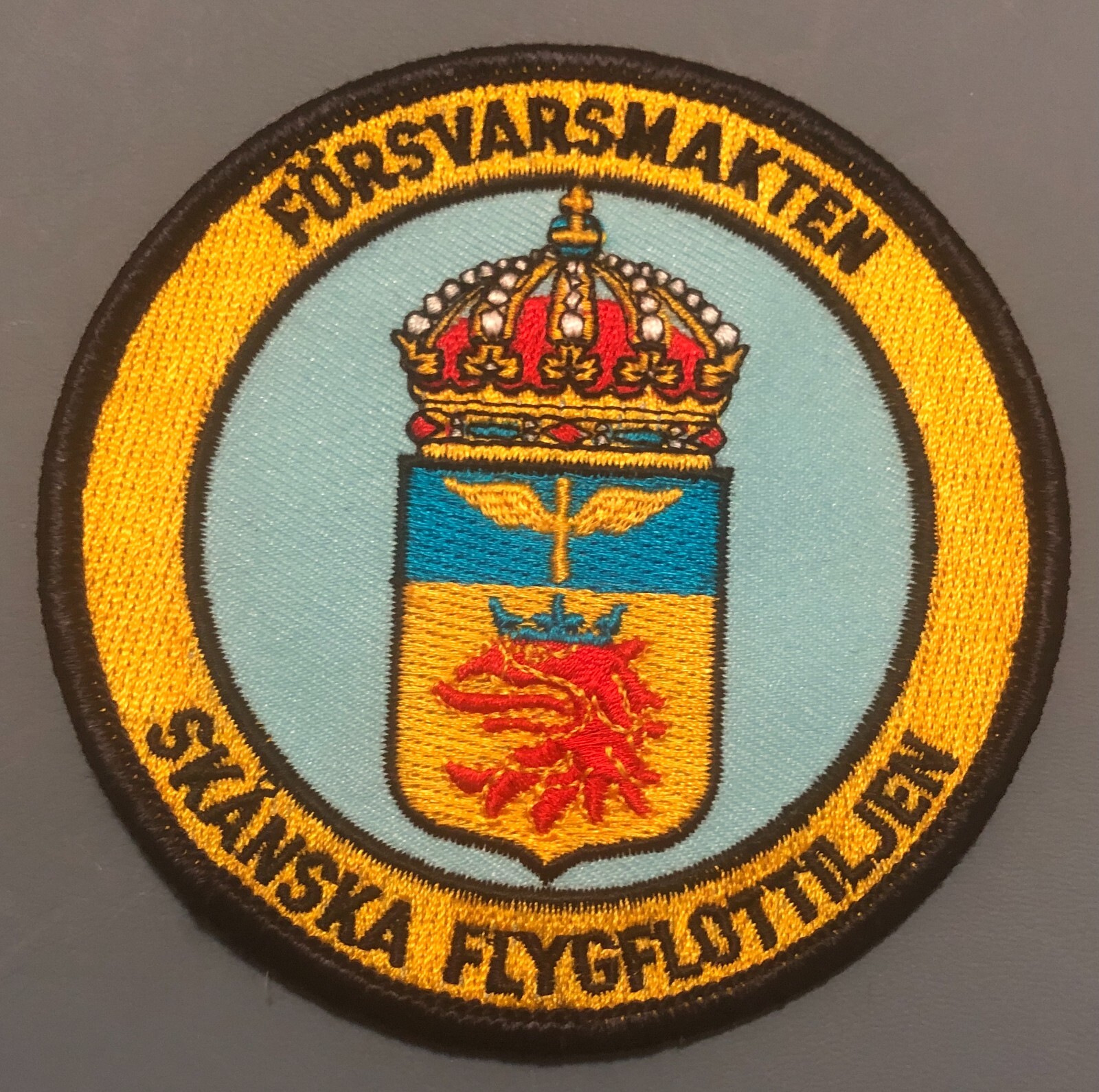 SWEDEN MILITARY AIR FORCE SCANIA WING SKÅNSKA FLYGFLOTTILJEN PATCH | eBay