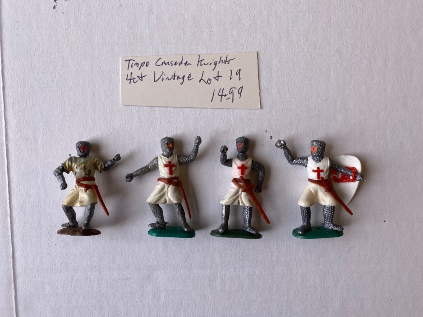 Timpo Crusader Knights Vintage Figure Lot 1/35 Scale Toy Soldiers ...