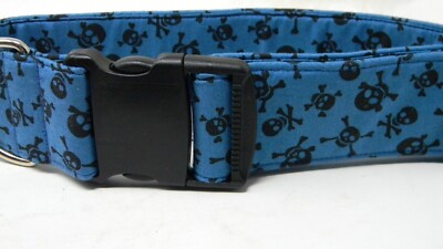 Puddle Jumper Pups Dog Collar XX-Large - Blue with Black Skulls - NWOT ...