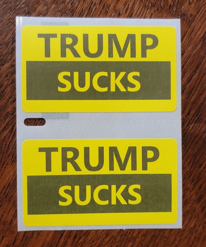 TRUMP SUCKS Color Stickers - Lot of 50 - Joe Biden Donald Trump Bulk ...