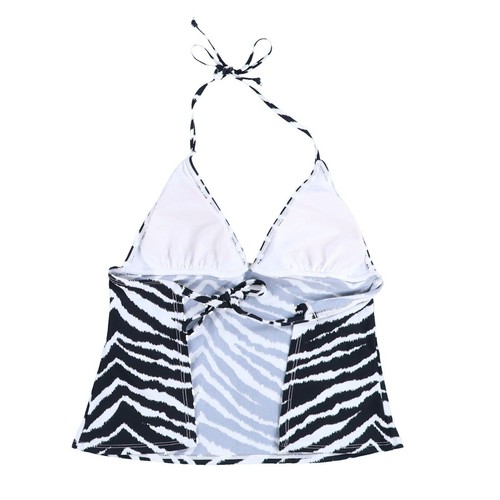 California Waves Juniors Swim Halter Tankini Bathing Suit Top Swimsuit ...