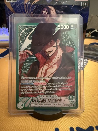 Dracule Mihawk (Leader Alt Art) OP14-020 THE AZURE SEA'S SEVEN English ...