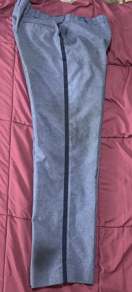 MENS VINTAGE FLYING CROSS & Union Made BLUE UNIFORM PANTS USPS POSTAL ...