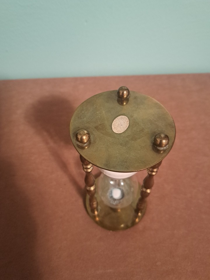 6 Inch Vintage Brass Glass Hourglass Sand Timer | eBay