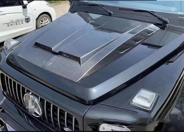 Carbon Fiber Engine Hood Bonnet For Mercedes G Wagon W464 G500 G63 AMG ...