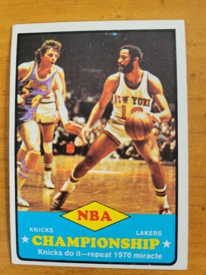 1973 Topps #68 Walt Frazier NBA Championship Knicks VS Lakers | eBay