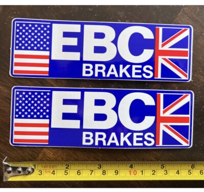 2 EBC BRAKES DECALS STICKERS racing fdrift imsa jdm offroad moto ...