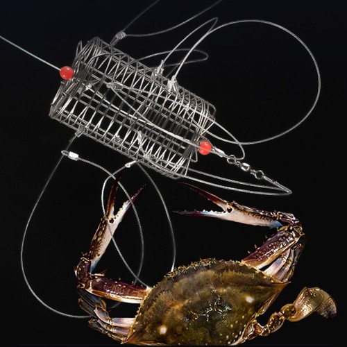 8 Rings Catching Tool Stainless Steel Lure Trap Crab Lobster Shrimp ...