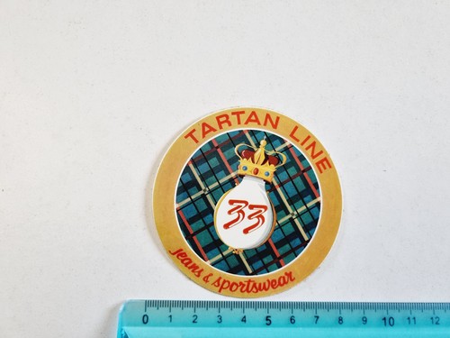 Adhesive Tartan Line 33 Jeans Sticker Autocollant Vintage 80s Mens ...