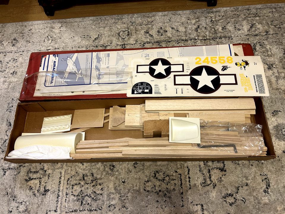 Vintage RC Airplane kit Top Flite P-39 Air Cobra | eBay