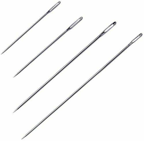 5 Pcs Large Eye Sharp Needles SELF THREADING Hand Sewing Needle Easy ...