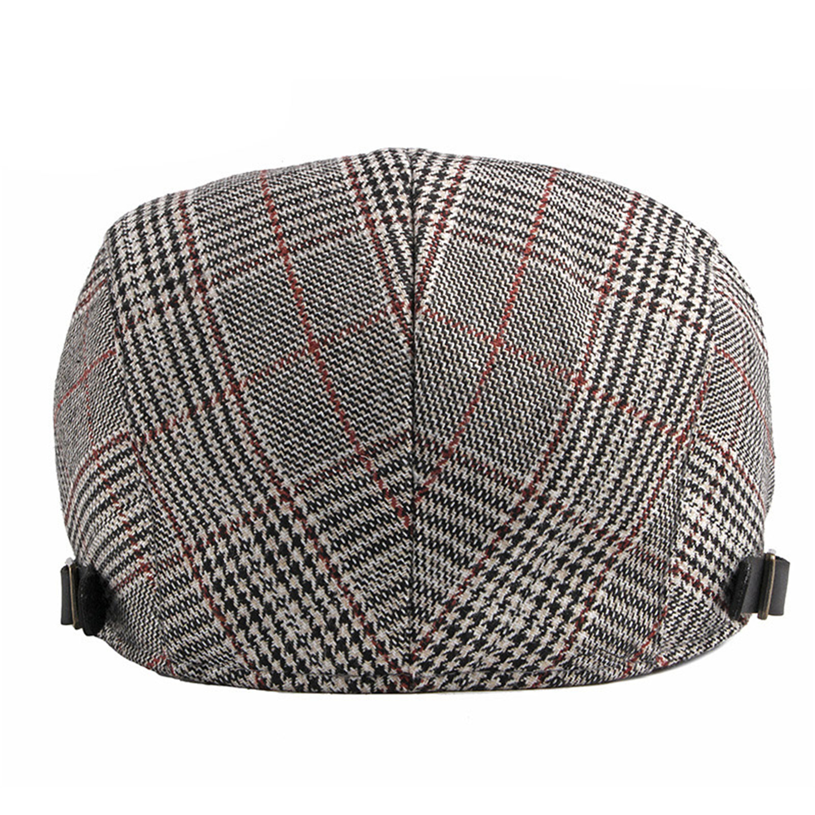 Men's Plaid Solid Cotton Gatsby Cap Newsboy Cabbie Golf Driving Flat ...