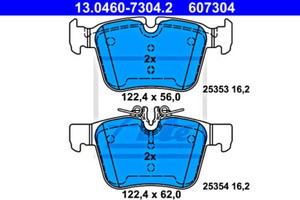 ATE Disc Brake Pad Set For MERCEDES A205 C205 C-Class T-Model S205 ...