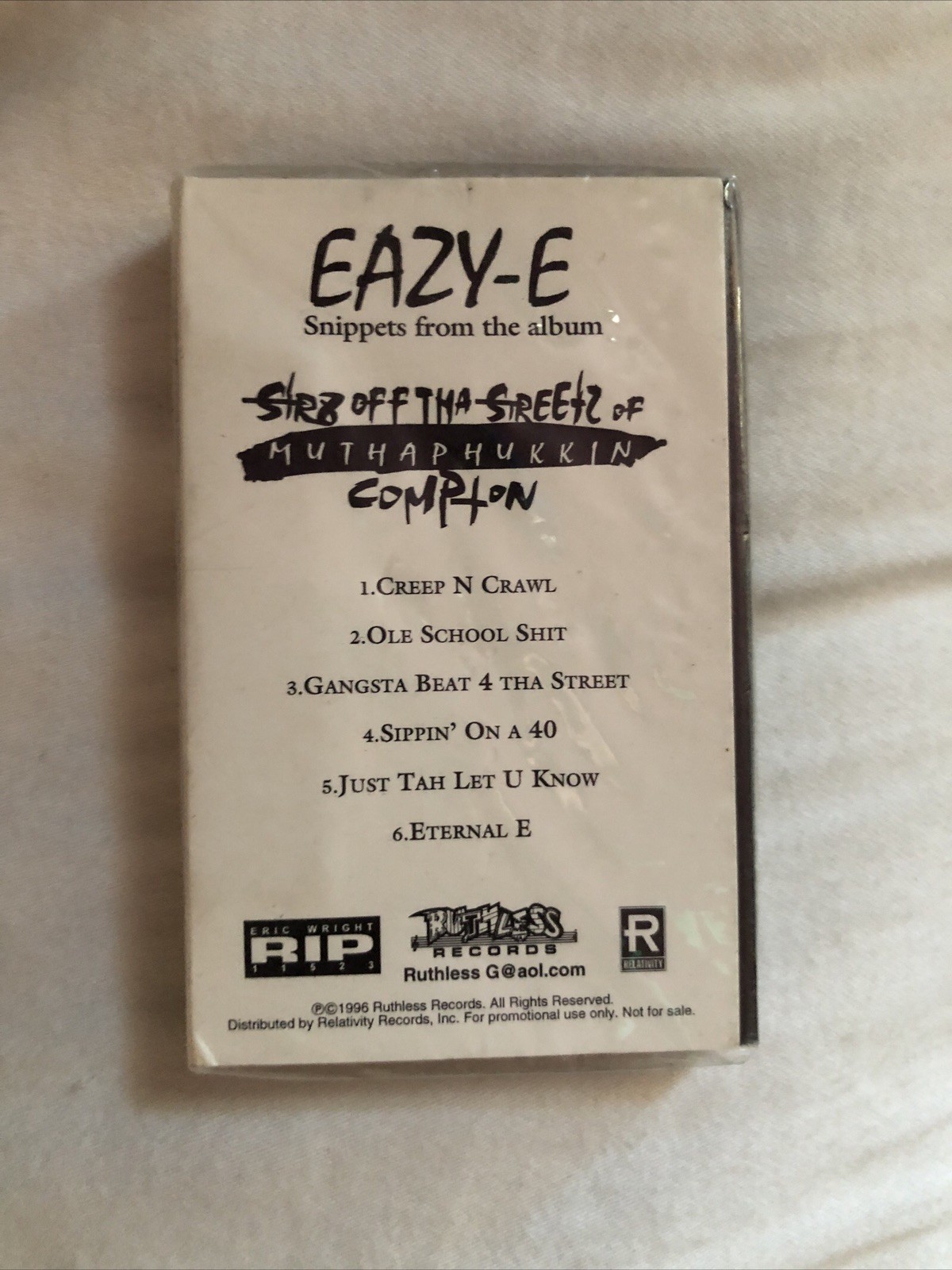UNOPENED! RARE! MC REN/Eazy-E PROMO Cassette 1996 Rap HipHop Ruthless ...