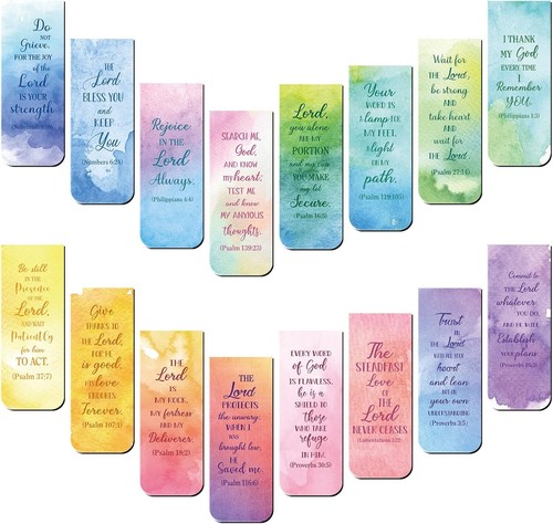 48 Pcs Verse Magnetic Bookmarks Inspirational Scripture Christian Book ...