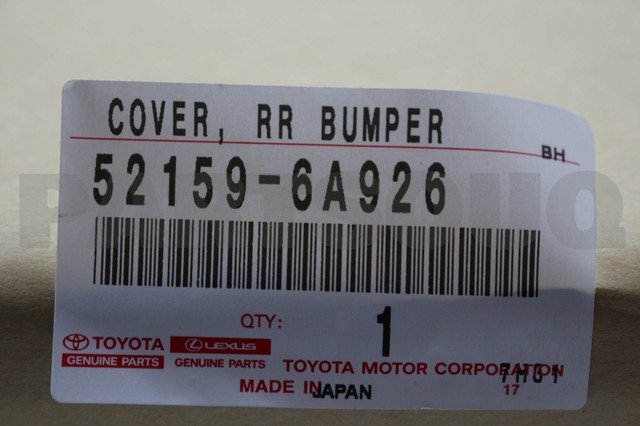521596A926 Genuine Toyota Cover RR Bumper 52159-6a926 for sale online ...