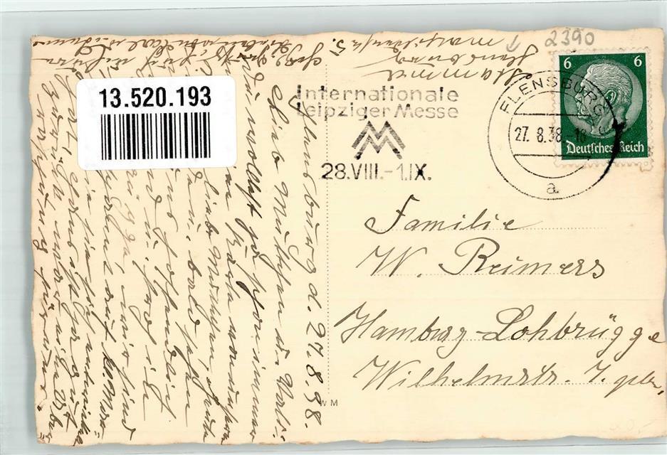 13520193 - 2390 Flensburg Flensburg Strassenansicht Ort lt. Stempel ...