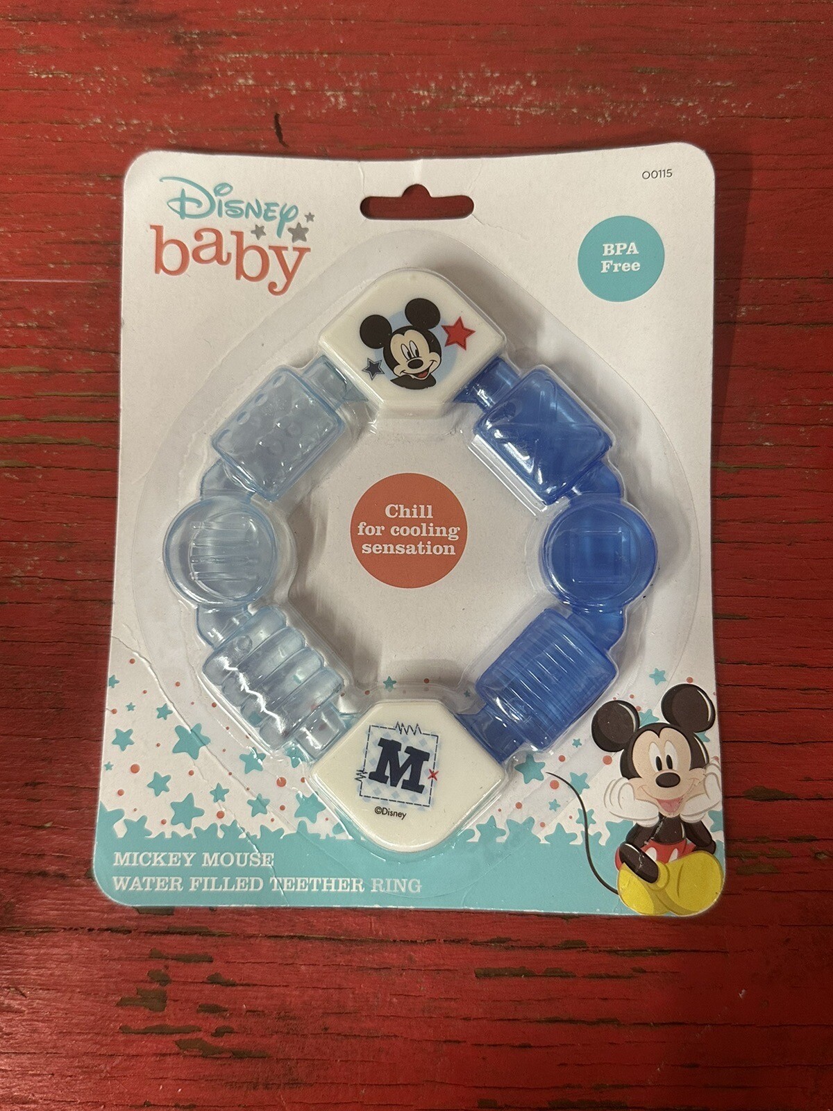 Disney Mickey Mouse Baby Water Filled Teether Ring Gum Massager BPA ...