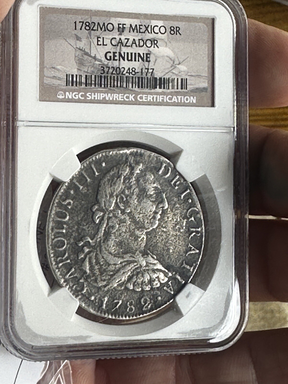 NGC 1782 El Cazador Shipwreck Silver 8 Reales 1700's Pirate Treasure ...