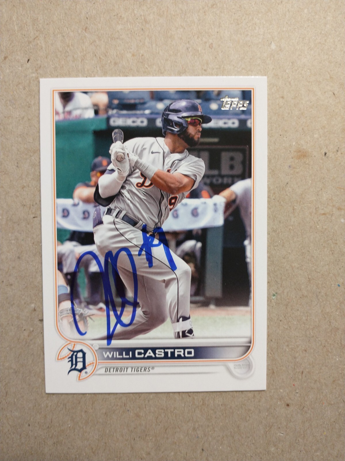 Willi Castro Signed Autograph Auto 2022 Topps #191 Detroit Tigers | eBay